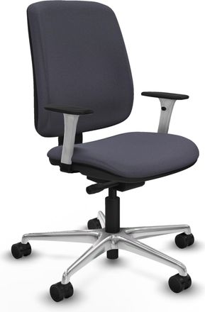 Piqueras y Crespo Sessel Home Office Alares mit Armlehnen in Wei&szlig; und Schwarz, ausgestattet mit Syncro/Traslack und eingespritztem Schaum. Mit Rollen von 65 mm Nylon. D