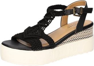 Mustang Jeans Femme 1459-805 Sandales, Noir, 37 EU