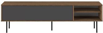 TemaHome Meuble TV 165x48x40 cm d&eacute;cor noyer et gris