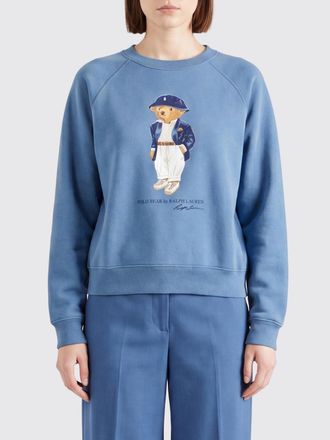Polo Ralph Lauren Sweatshirt &agrave; col rond en coton m&eacute;lang&eacute; &agrave; imprim&eacute; Teddy Bear