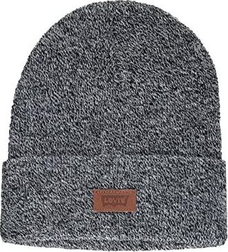 Levi's Bonnet dhiver en Tricot Classique et Chaud Unisexe avec Doublure en Polaire pour Homme et Femme, Gris mélangé, Taille Unique
