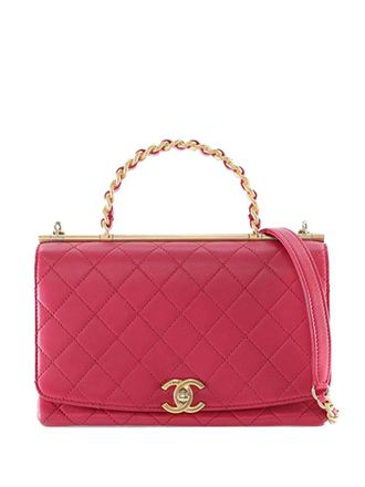 Chanel petit sac &agrave; main La Parisienne Flap m&eacute;dium en peau dagneau matelass&eacute;e (2019) - Rose