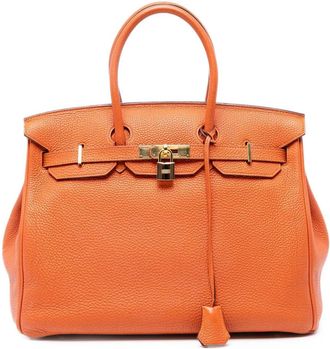Hermès Crossbody Bags - Togo Birkin Retourne 35 - Gr. unisize - in Orange - für Damen