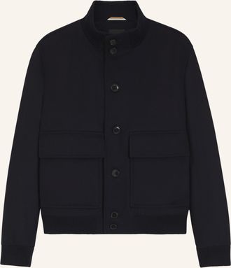 HUGO BOSS Klassischer Mantel H-Charly-Su-254 Regular Fit blau