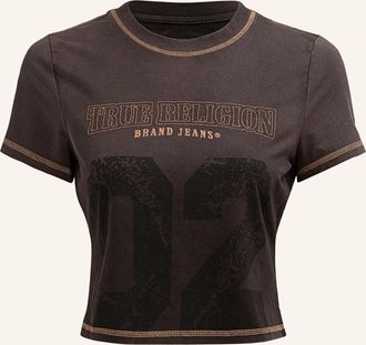 True Religion T-Shirt Cropped schwarz