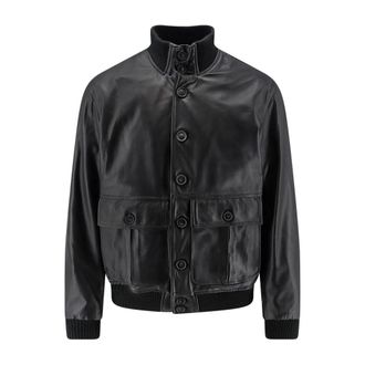 DFour Dfour - Df923 Bomber en cuir - Homme - Vestes - Noir - Taille: 4XL