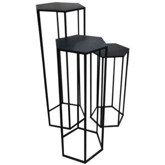 The Home Deco Factory The Home Deco Factory - Sellette gigogne m&eacute;tal noir X3
