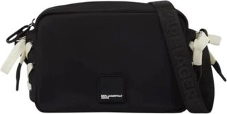 Karl Lagerfeld Femme, Sacs, Noir, Taille: ONE Size KLJ Nylon Lace Up Camera Bag
