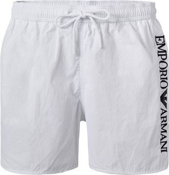 Emporio Armani Herren Badeshorts wei&szlig; unifarben