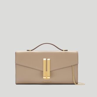 DeMellier Die Vancouver Clutch Dark Sand Smooth Demellier