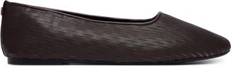 Calvin Klein Ballerinas Calvin Klein Oblique Ballerina Cut Lth HW0HW03033 Dunkelrot