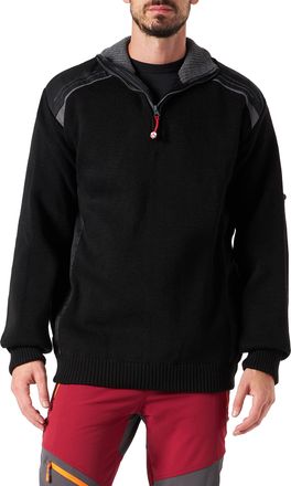 Bullstar Herren Stricktroyer Ultra Pullover, Schwarz (Schwarz-Grau 104), X-Large