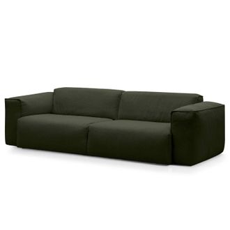 Studio Copenhagen home24 3-Sitzer Sofa Gr&uuml;n Webstoff Saia 251 x 71 x 102cm Modern