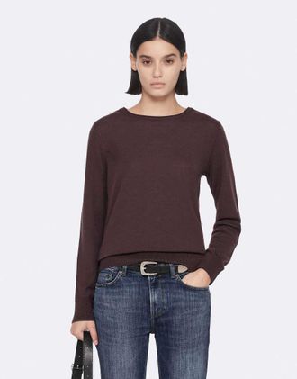 AllSaints Coyte pull ras de cou violet vin