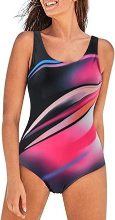 Generic Maillot De Bain Femme 1 Pieces Gainant Ventre Plat 2023 Populaire Gilet Style Solide Cravate Teint Jour de lindépendance imprimé (Watermelon Red, XL)