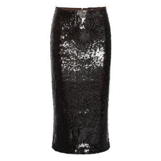 Rotate Rotate Birger Christensen, Femme, Jupes, Brun, Taille: 32 FR Midi Skirts