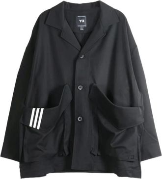 Yohji Yamamoto Femme, Vestes, Noir, Taille: 38 FR Veste douvrier WL