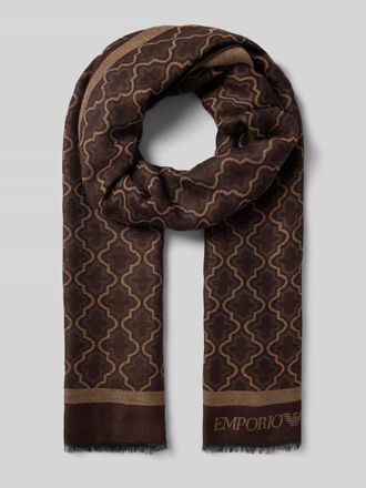 Emporio Armani Schal aus Viskose-Modal-Mix im Allover-Look