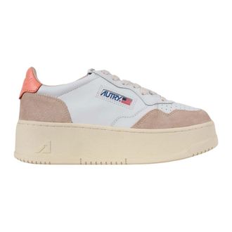 Autry Femme, Chaussures, Blanc, Taille: 38 EU Medalist Platform Baskets