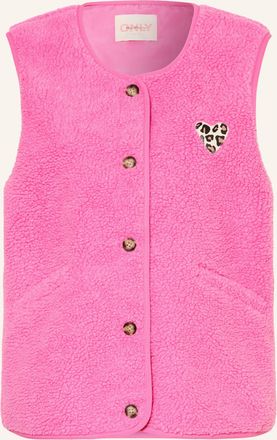Only Teddyfell-Weste pink