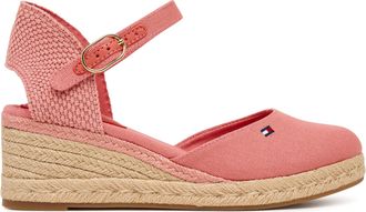 Tommy Hilfiger Espadrilles Tommy Hilfiger Mid Wedge Espad Closed Toe FW0FW09233 Korallenfarben