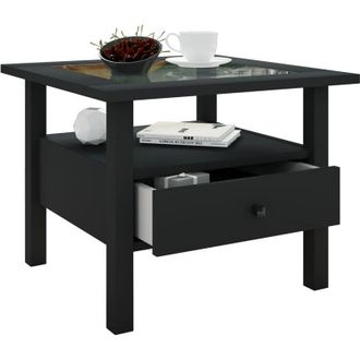 ebuy24 Ebuy24 - LingisM Couchtisch 1 Schublade 1 Ablage schwarz