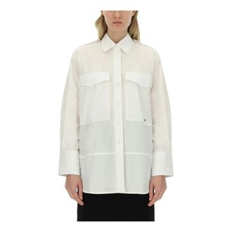Victoria Beckham Oversize Hemd mit Tasche - - Blouses & Shirts - Damen - Wei&szlig; - XS