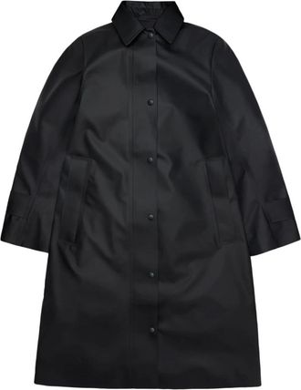 Rains Nara W Long Jacket - - Jackets - Damen - Schwarzk - M