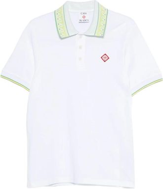 Casablanca Homme, Tops, Blanc, Taille: 2XL Polo Piqu&eacute;