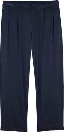 Paul & Shark pantalon droit à design plissé - Bleu