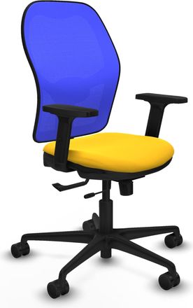 Piqueras y Crespo Schreibtischstuhl mit Jorquera Armlehnen, h&ouml;henverstellbare Lendenwirbelst&uuml;tze, ausgestattet mit Syncro/Traslack und eingespritztem Schaum. Mit Rollen