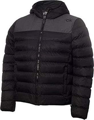 Calvin Klein Mens Poches de Poitrine Veste - Noir/Charcoal - XXL