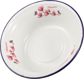 Cabilock Vintage Emaille Waschschüssel Nostalgische Vielseitige Große Emaille Schüssel für Gesicht Hände Gemüse und Fußbad mit Glatter Pflegeleichter Oberfläch