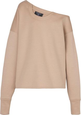 Balmain sweat asymétrique à épaules dénudées - Tons neutres