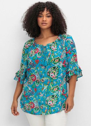 Sheego Klassische Bluse Tunika 3/4-Arm