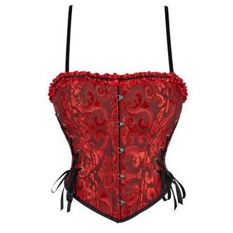 Generic Corset Femme Bustier Femme Corset Noir Gothique Vert Sexy &Eacute;rotique Bleu Clair Ceinture Robe Steampunk Underbust Corsets Grande Taille Body Deguisement
