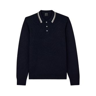 A|X Armani Exchange Polo - Homme - Pulls - Bleu - Taille: M