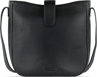 Bugatti Elsa sac en cuir pour femme, sac &agrave; main noble et moderne pour femme en noir