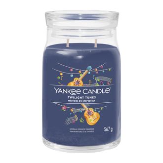 Yankee Candle Company Signature Duftkerze | Twilight Tunes Große Glaskerze mit Doppeldochten | Sojawachs-Mischung lang brennende Kerze | Perfektes Geschenk für Frauen
