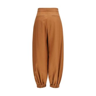 Fendi Womens Brown Linen Casual Pants