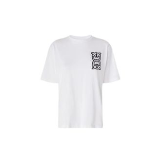Pinko T-Shirt mit Love Birds Monogramm - - Tops - Damen - Wei&szlig; - XS