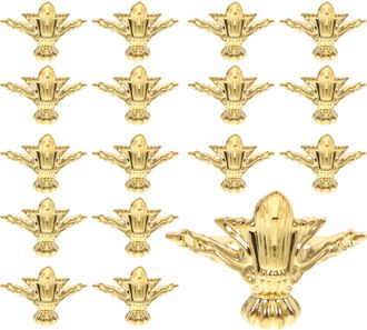 Artibetter SOPOTUTU 20 St&uuml;ck Antike M&ouml;belbeine f&uuml;r Schmuckk&auml;stchen und Holzkisten Vintage Metallf&uuml;&szlig;e mit Schrauben Dekorative F&uuml;&szlig;e f&uuml;r Aufbewahrungsboxen und Tru