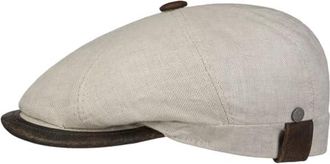 Lierys Casquette en Lin City Femme/Homme - Made in Italy Gavroche DEte avec Visiere, Doublure Ete Printemps-ete - 56 cm Nature-Marron