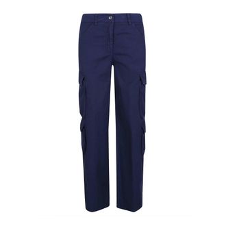 True Royal Blaue Baumwoll Elastan Hose Hergestellt in Italien - - Trousers - Damen - Blau - M