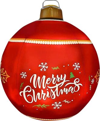 BESPORTBLE DOITOOL Aufblasbare Weihnachtskugel Wetterbest&auml;ndig Roter Weihnachtsball aus Robustem Material f&uuml;r Garten Terrasse Hof Outdoor Weihnachtsdeko