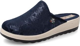 FLY FLOT Femme Ciabatta Donna Colori Cangianti, Sottopiede in Panno Antishock Sandale Glissante, Bleu, 39 EU