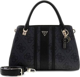 Guess Womens Satchel Bag Coal Logo Polyurethane - Satchel-Bags