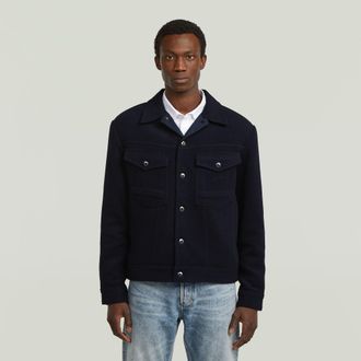 G-Star Wool Trucker Jacket - Dunkelblau - Herren