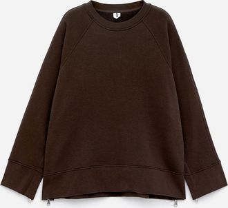 Arket Sweatshirt Mit Rei&szlig;verschlussdetails -Braun