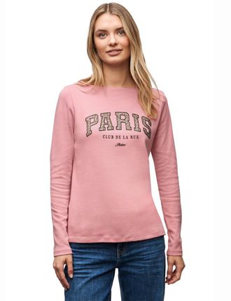 Street One Damen 3229079 Shirt mit Print, Powder pink, 36